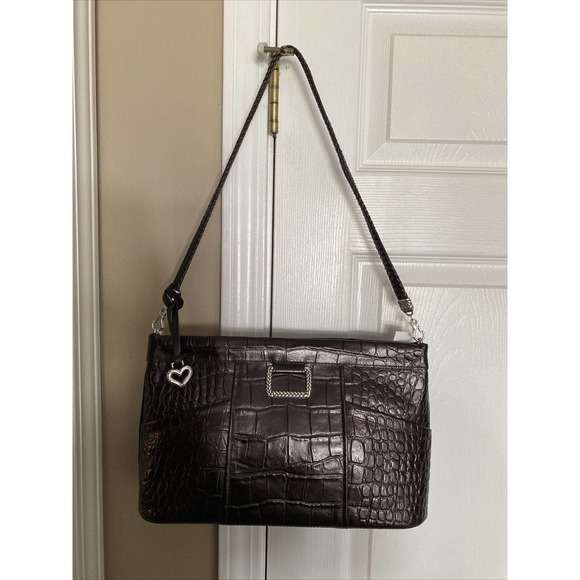 Brighton | Bags | Brighton Rhoda Brown Croc Leather Satchel Shoulder ...